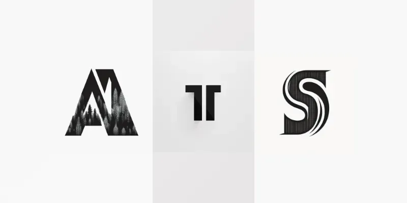 Minimal Black Letter Logos Midjourney Prompt | PromptBase