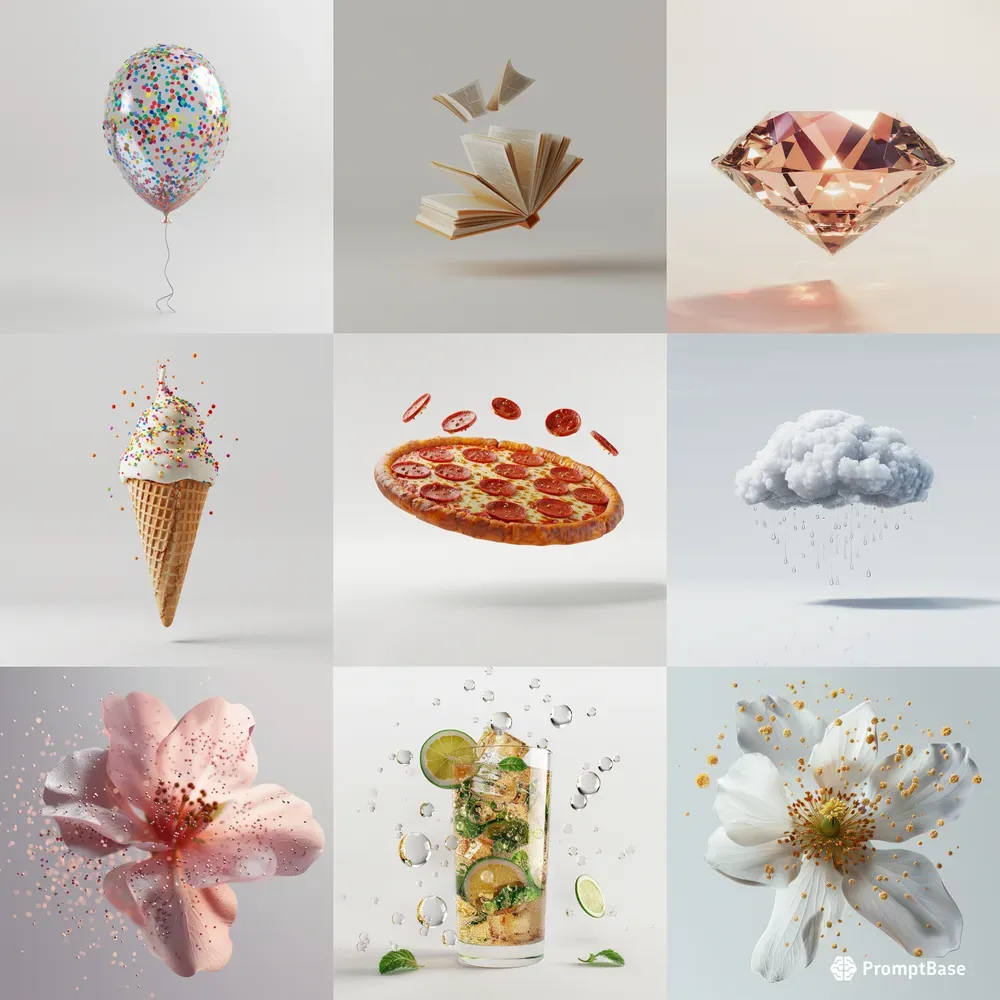 Enchanting Floating 3D Renders Midjourney Prompt | PromptBase