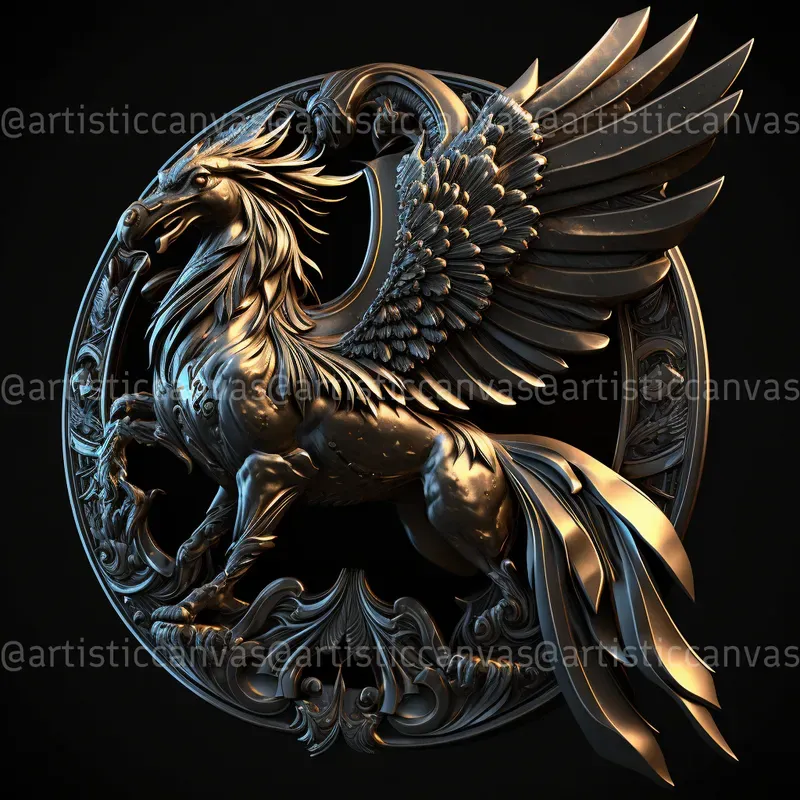 Emblems Of Fantasy Or Mythical Creatures Midjourney Prompt | PromptBase