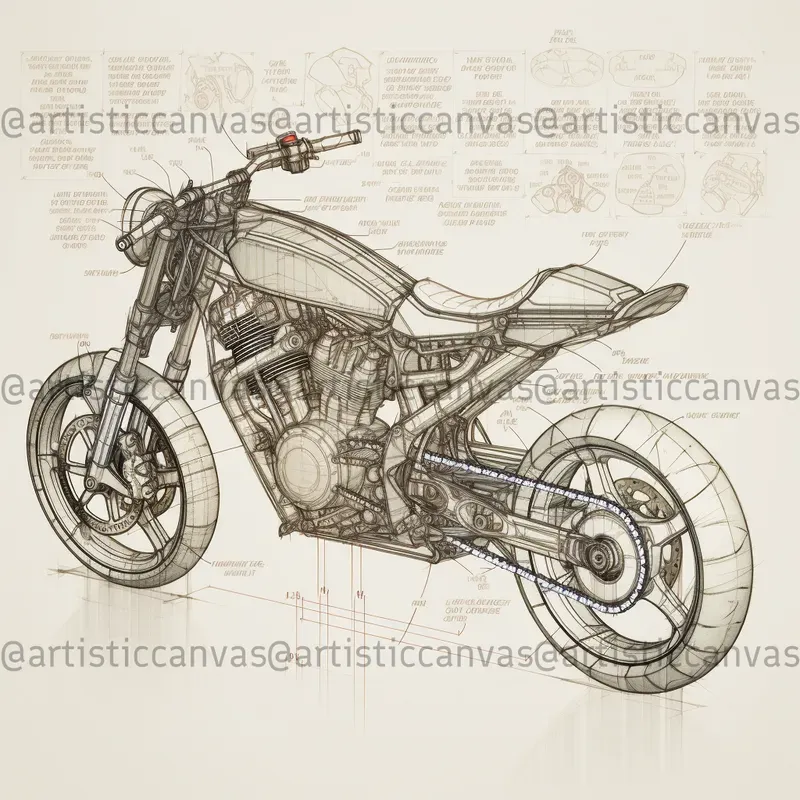 Technical Drawings Of Objects Midjourney Prompt | PromptBase