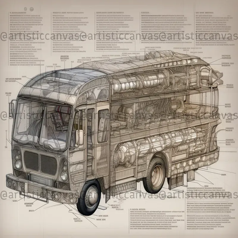 Technical Drawings Of Objects Midjourney Prompt | PromptBase