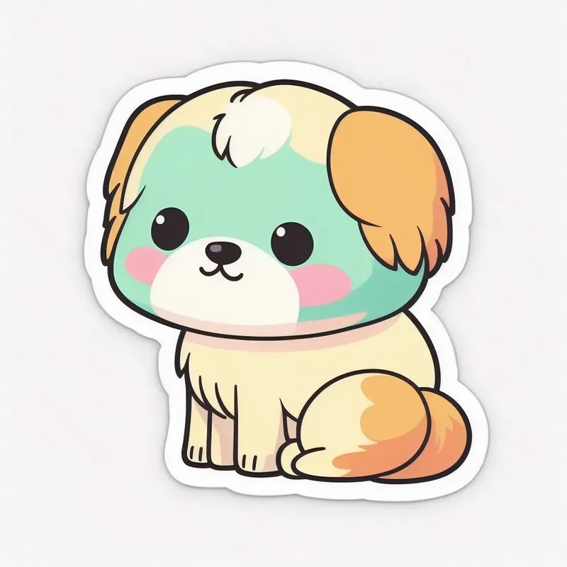 Cute Animals Kawaii Pastel Stickers Midjourney Prompt | PromptBase