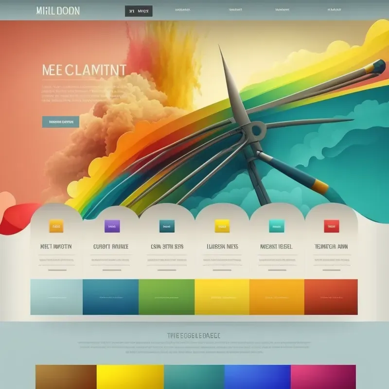 Appealing Website Template Colors Colorful Midjourney Prompt | PromptBase