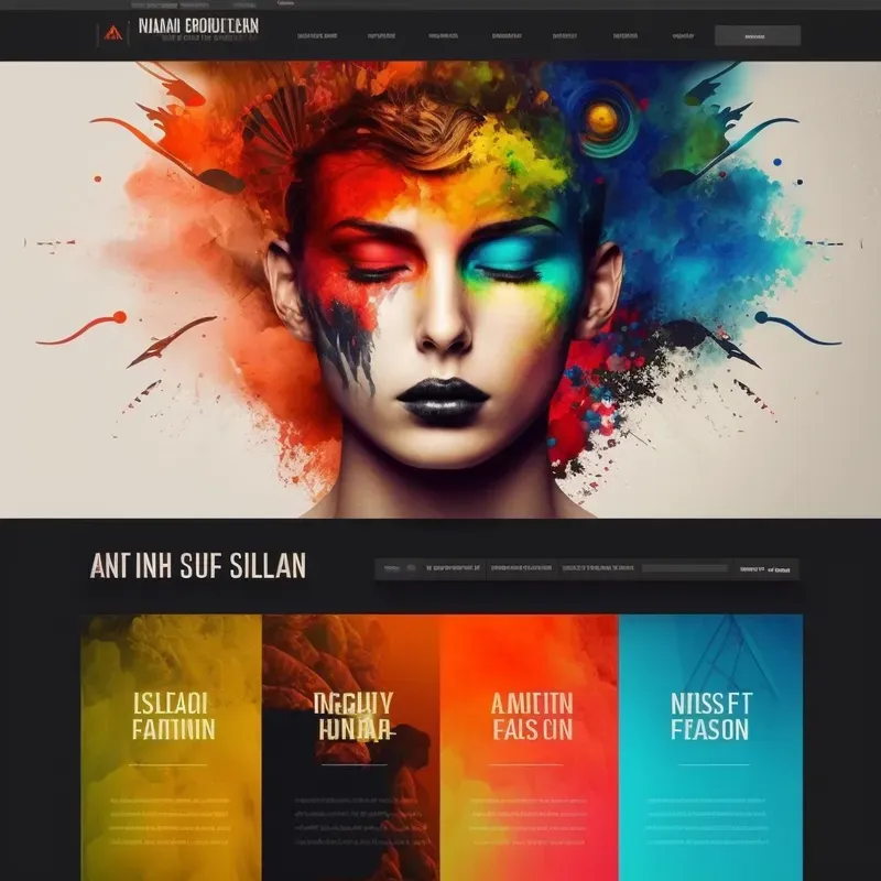 Appealing Website Template Colors Colorful Midjourney Prompt | PromptBase