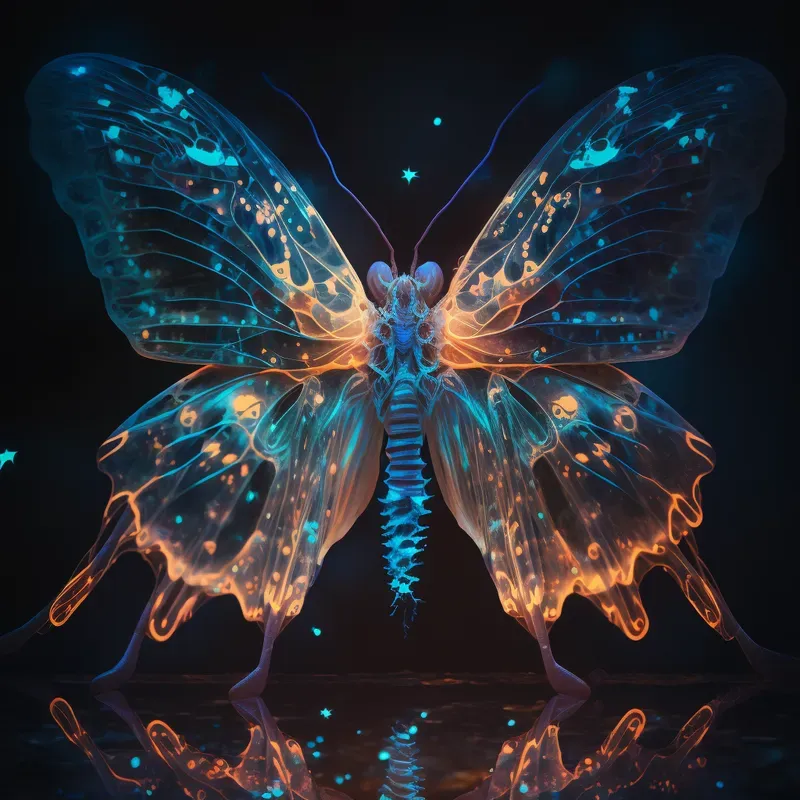 Bioluminescent Neon Creatures Midjourney Prompt | PromptBase