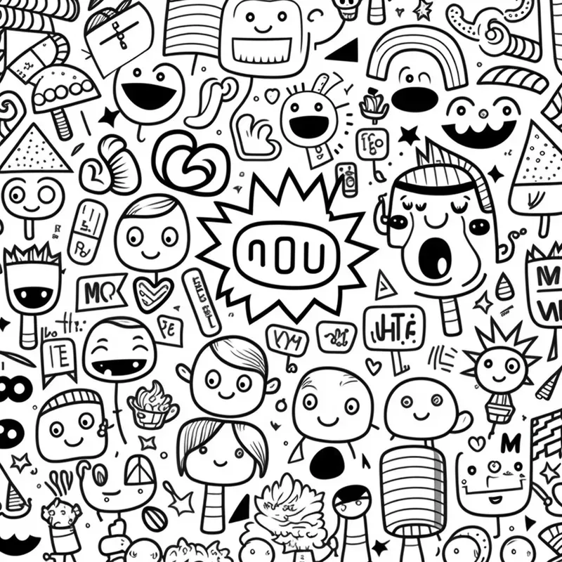 Coloring Doodle Pattern Pages Midjourney Prompt | PromptBase