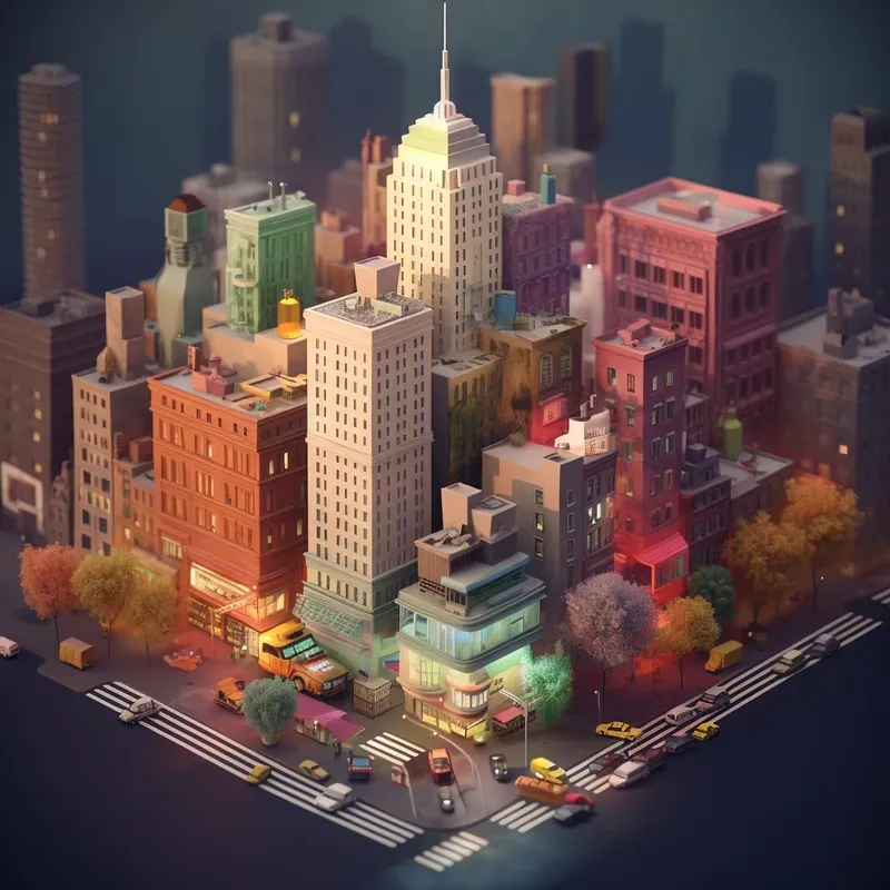 Tiny City Architectures Midjourney Prompt | PromptBase