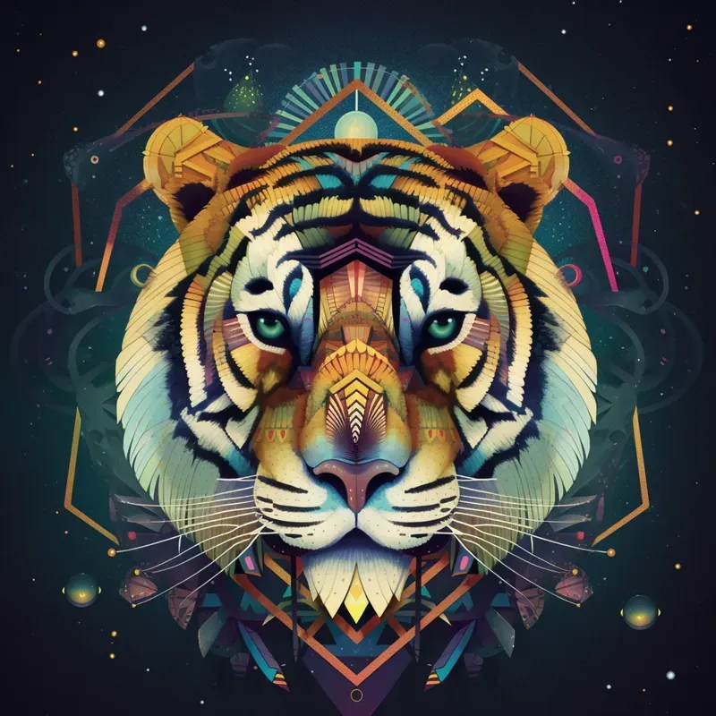 Psychedelic Animals Mystic Illustrations Midjourney Prompt | PromptBase