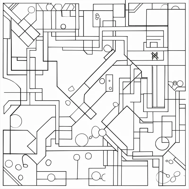 Abstract Line Coloring Pages Midjourney Prompt | PromptBase