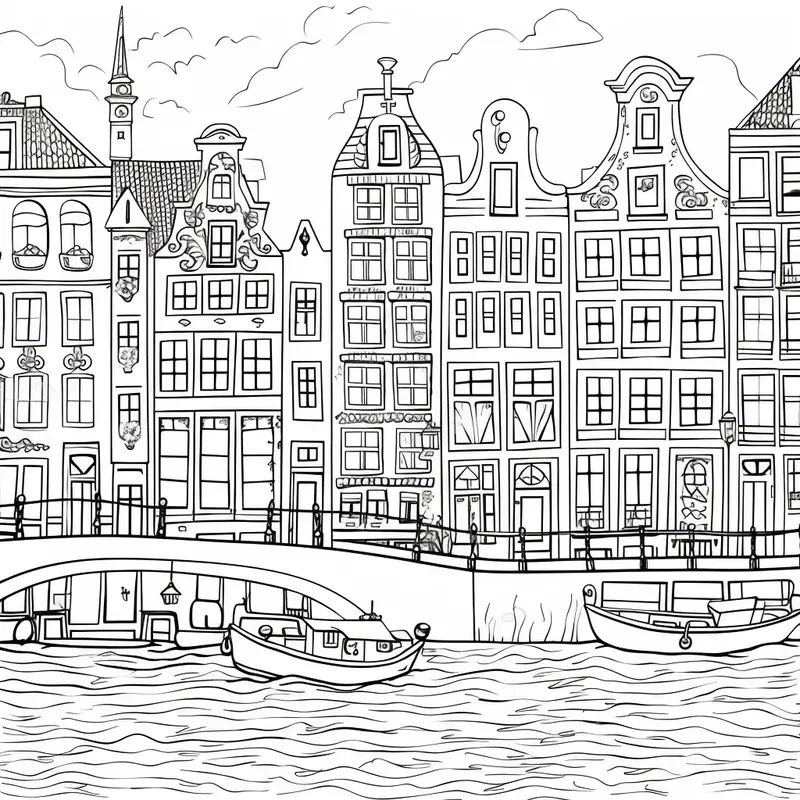 Cute Doodle City Coloring Pages Midjourney Prompt | PromptBase