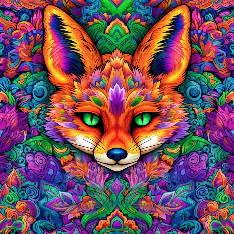 Psychedelic Animals Patterns Midjourney Prompt | PromptBase