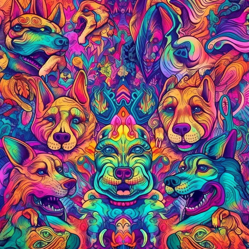 Psychedelic Animals Patterns Midjourney Prompt | PromptBase