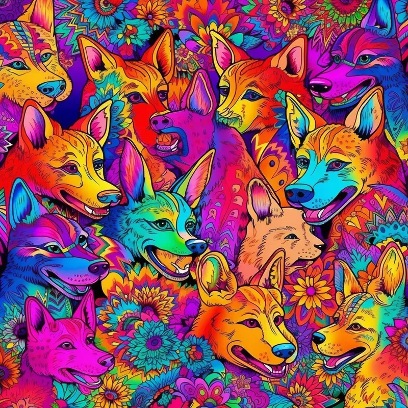 Psychedelic Animals Patterns Midjourney Prompt | PromptBase