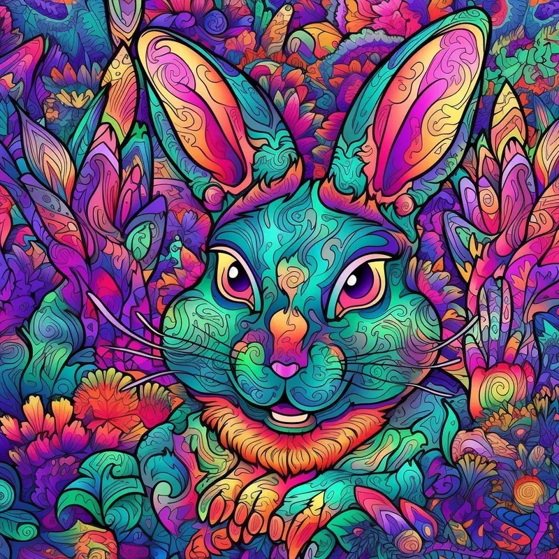 Psychedelic Animals Patterns Midjourney Prompt | PromptBase