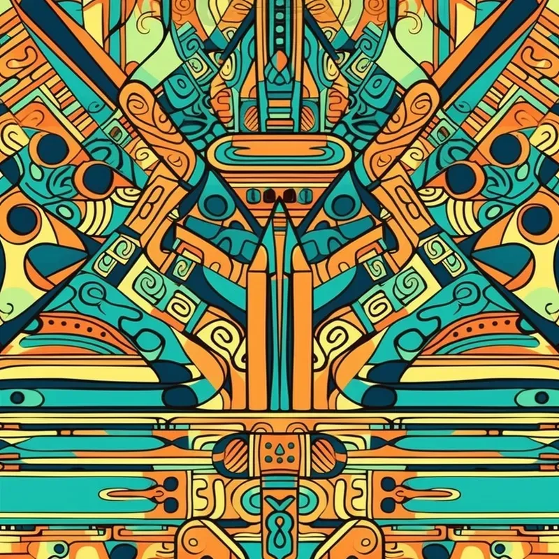 Vintage Colorful Pharaonic Patterns Midjourney Prompt | PromptBase
