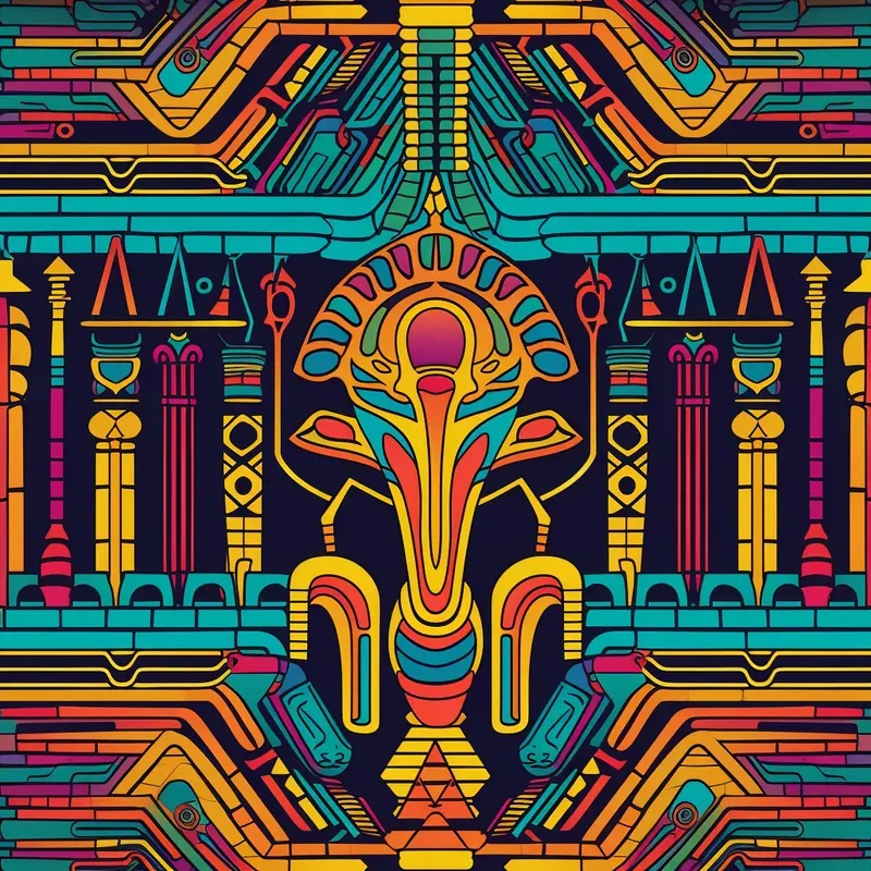 Vintage Colorful Pharaonic Patterns Midjourney Prompt | PromptBase