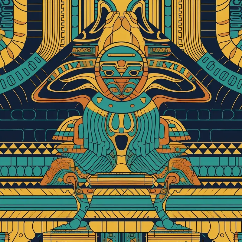 Vintage Colorful Pharaonic Patterns Midjourney Prompt | PromptBase