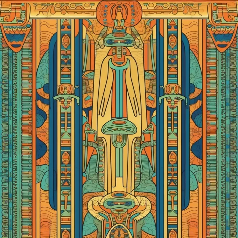 Vintage Colorful Pharaonic Patterns Midjourney Prompt | PromptBase