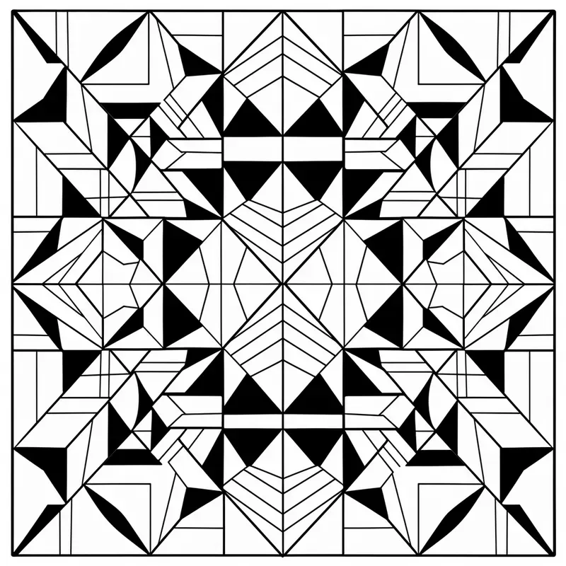 Simple 2D Pattern Coloring Pages Midjourney Prompt | PromptBase