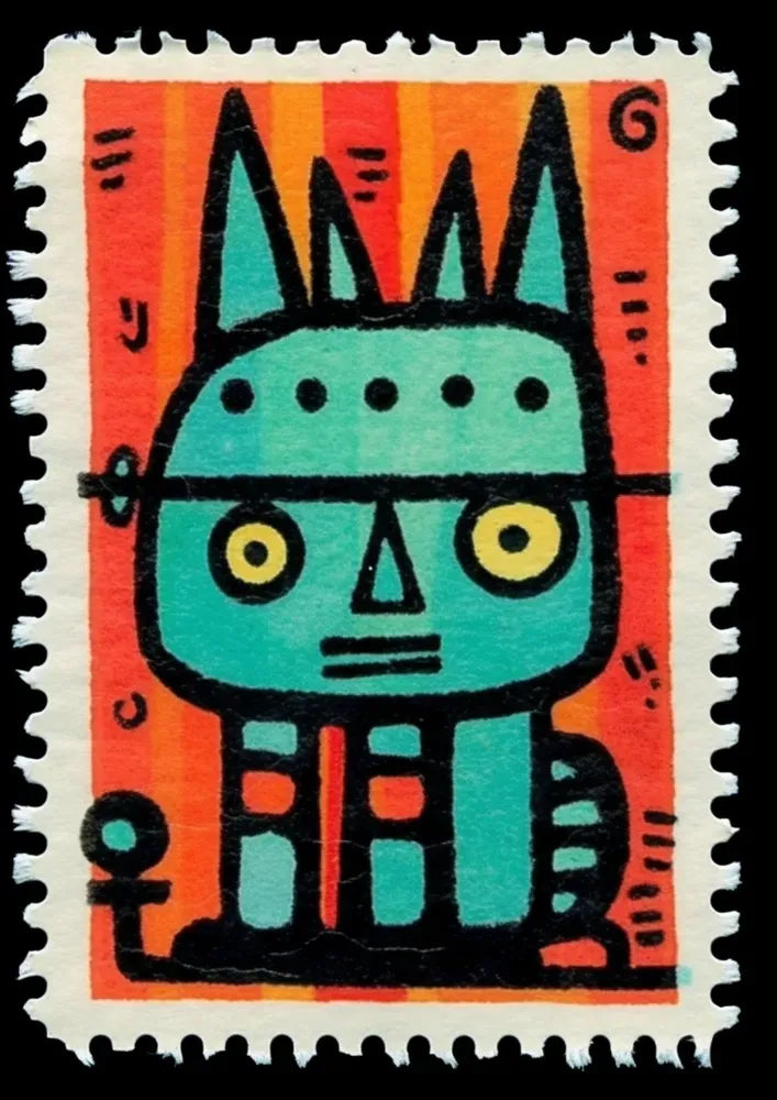 Funny Post Postage Stamps Midjourney Prompt | PromptBase