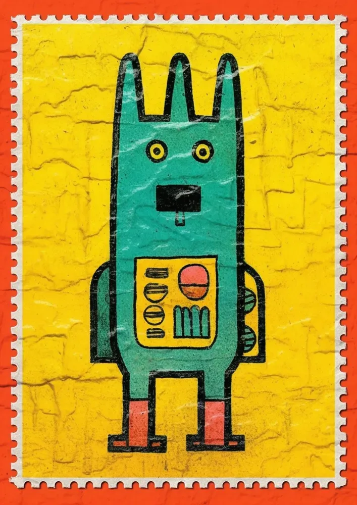 Funny Post Postage Stamps Midjourney Prompt | PromptBase