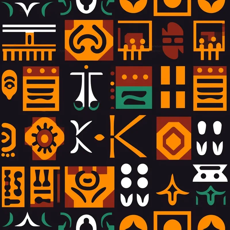 African Symbols Patterns Of Ghana Midjourney Prompt | PromptBase