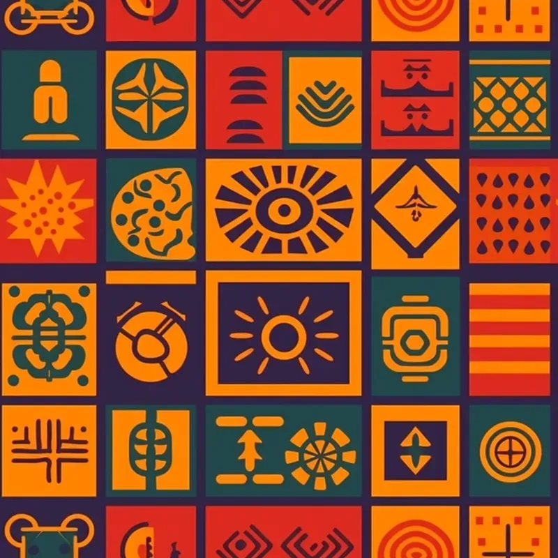 African Symbols Patterns Of Ghana Midjourney Prompt | PromptBase