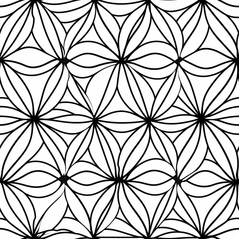 Simple Lines Pattern Coloring Pages Midjourney Prompt | PromptBase