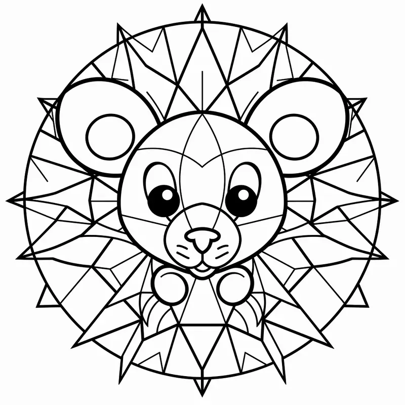 Cute Mandala Coloring Pages Midjourney Prompt | PromptBase