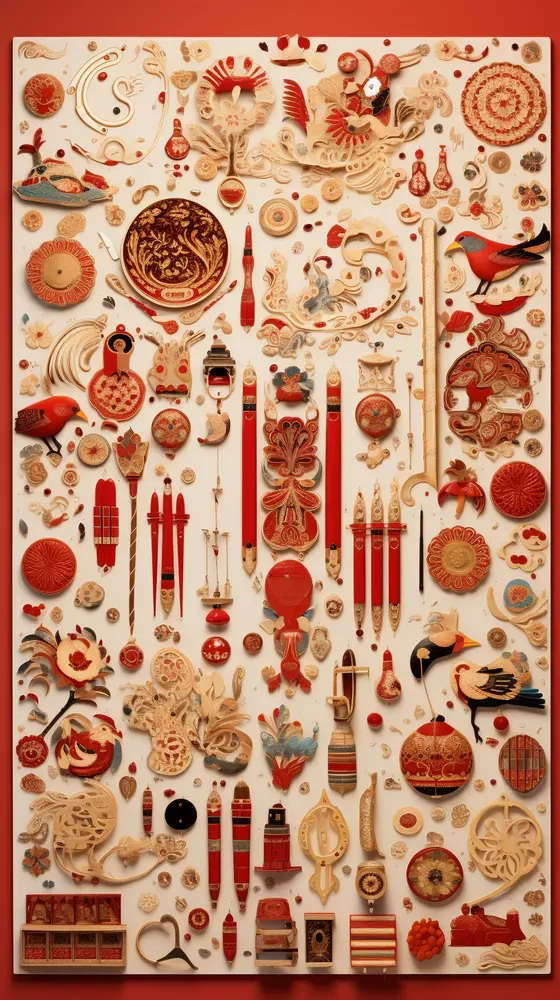 Ancient Chinese Beadwork Paintings Midjourney Prompt | PromptBase