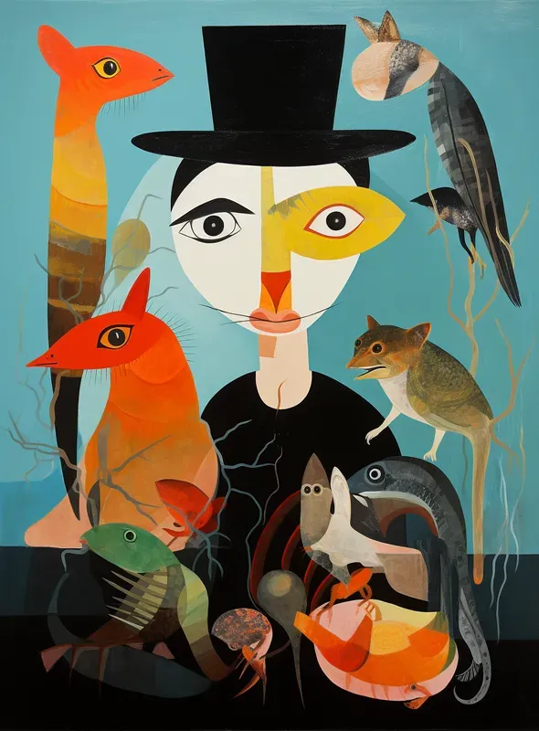 Funny Abstract Paintings Midjourney Prompt | PromptBase