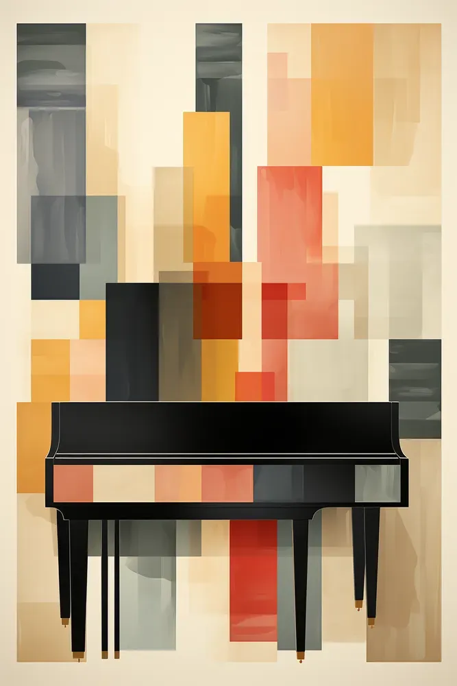 Abstract Music Instruments Boho Paintings Midjourney Prompt | PromptBase