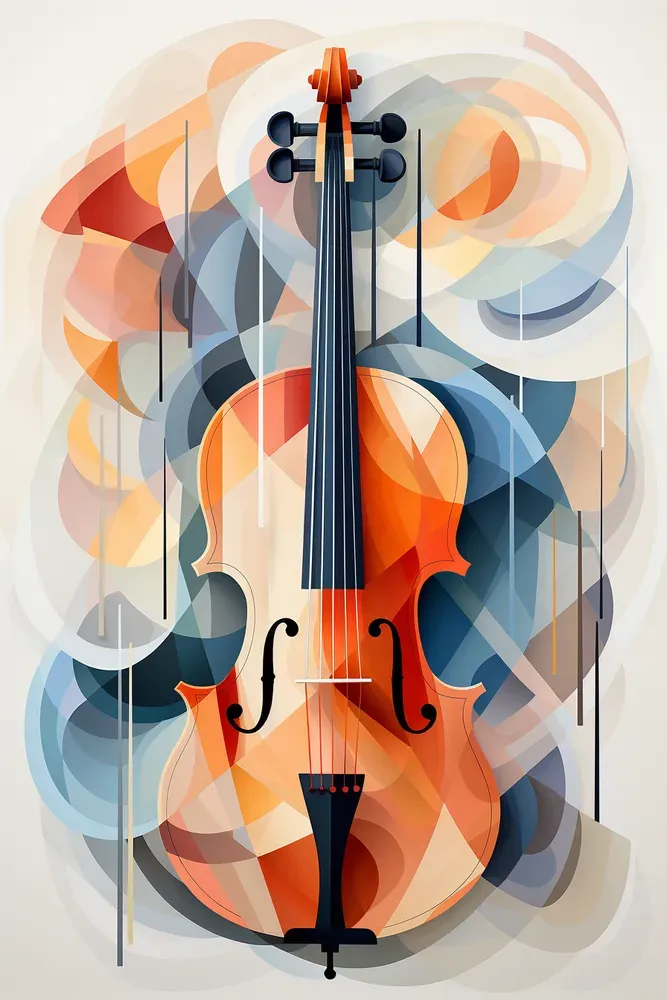 Abstract Music Instruments Boho Paintings Midjourney Prompt | PromptBase
