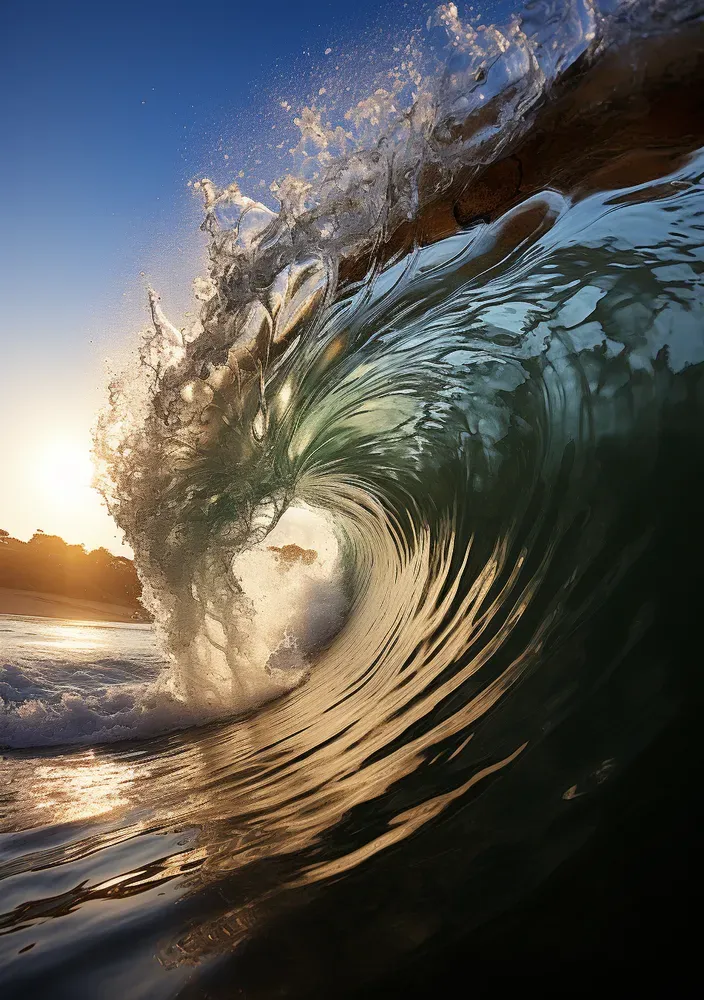 Colossal Wave Curl Photographs Midjourney Prompt | PromptBase