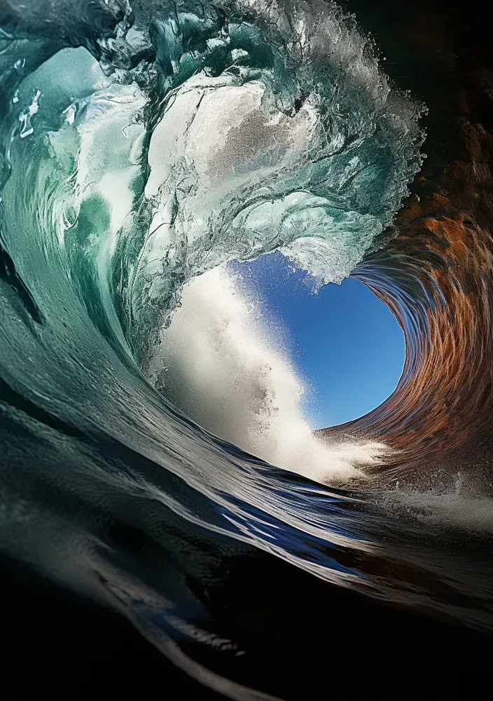 Colossal Wave Curl Photographs Midjourney Prompt | PromptBase