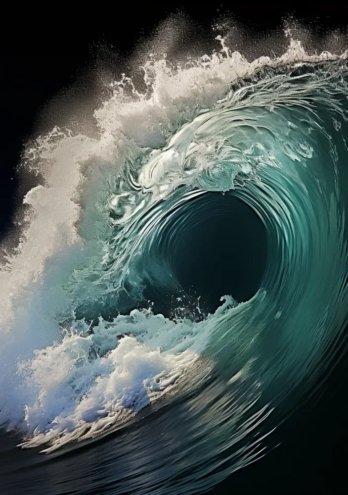 Colossal Wave Curl Photographs Midjourney Prompt | PromptBase