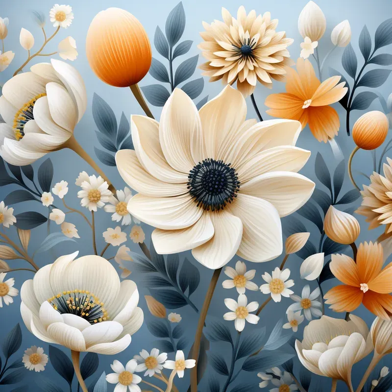 Whimsical Flower Patterns Midjourney Prompt | PromptBase