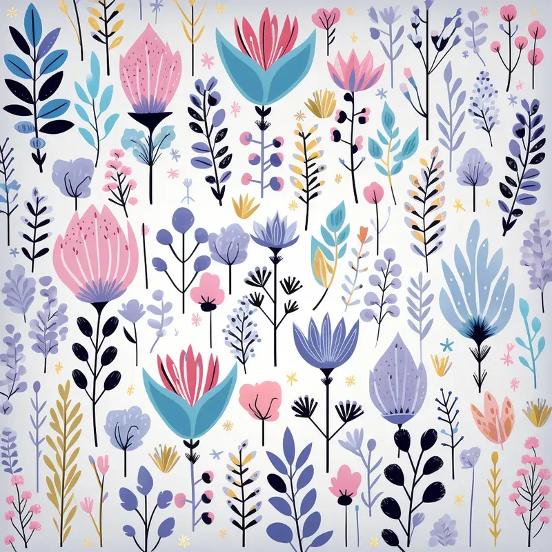 Whimsical Flower Patterns Midjourney Prompt | PromptBase