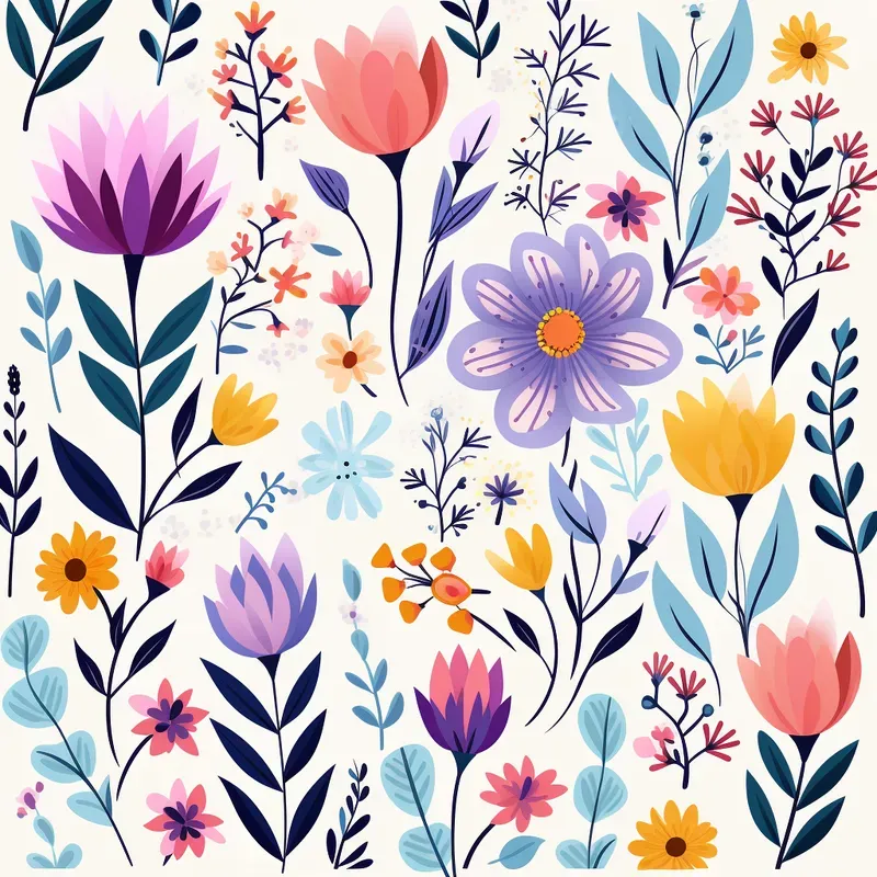 Whimsical Flower Patterns Midjourney Prompt | PromptBase