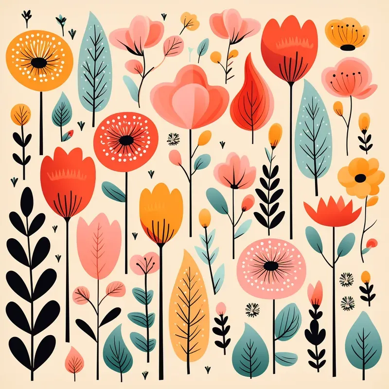 Whimsical Flower Patterns Midjourney Prompt | PromptBase