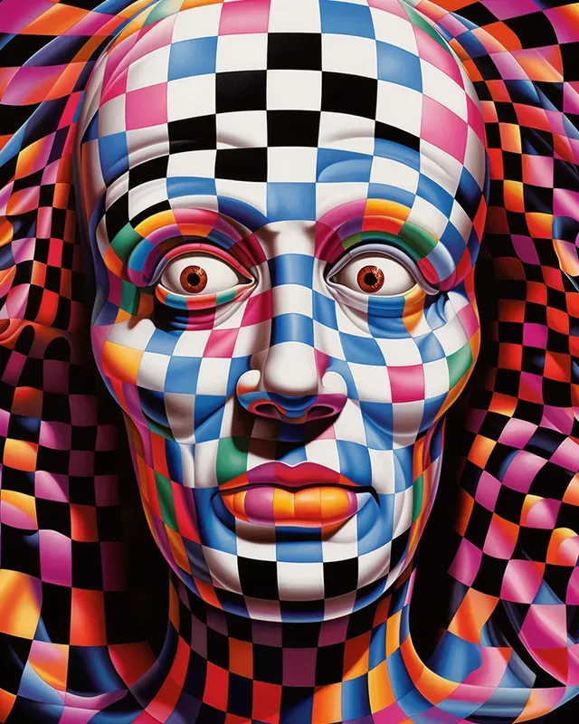 Hyperbolic Visage Patterns Midjourney Prompt | PromptBase