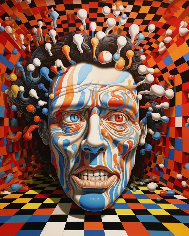 Hyperbolic Visage Patterns Midjourney Prompt | PromptBase