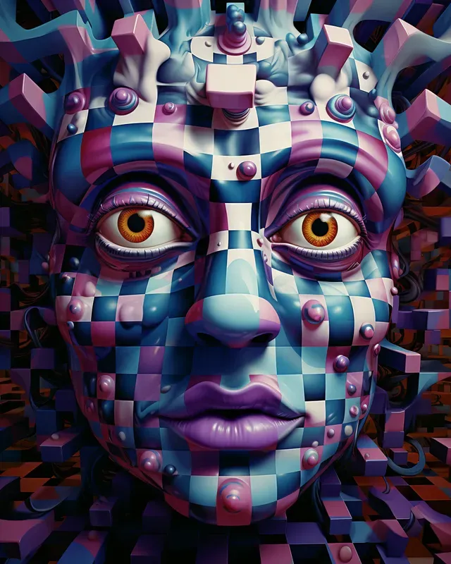 Hyperbolic Visage Patterns Midjourney Prompt | PromptBase