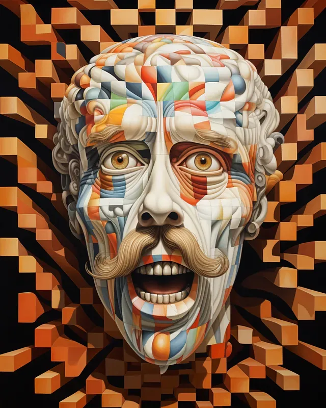 Hyperbolic Visage Patterns Midjourney Prompt | PromptBase