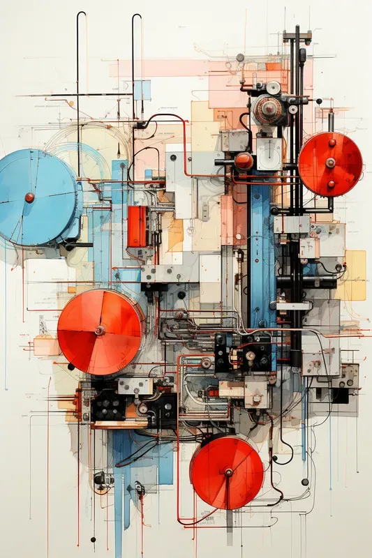 Pastel Technical Schematics Midjourney Prompt | PromptBase