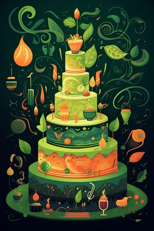 Happy Birthday Cakes Midjourney Prompt | PromptBase