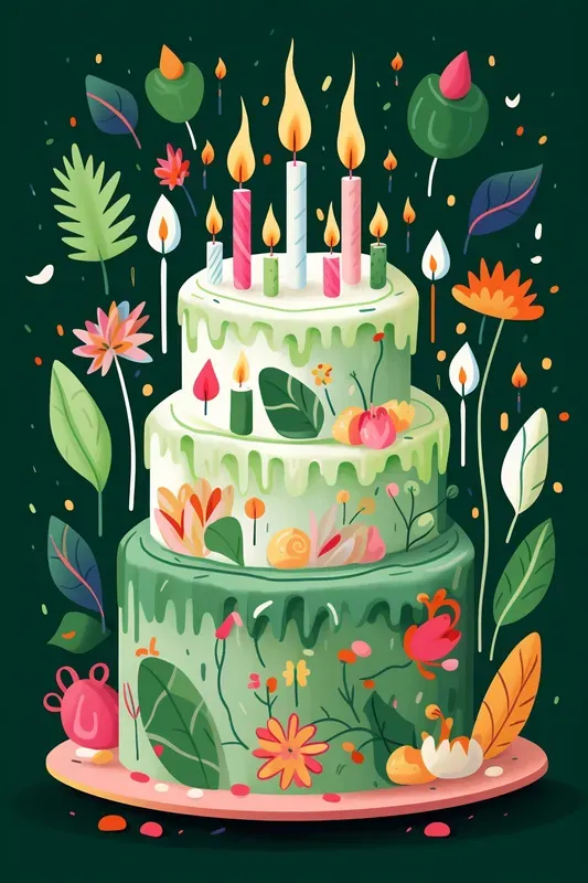 Happy Birthday Cakes Midjourney Prompt | PromptBase