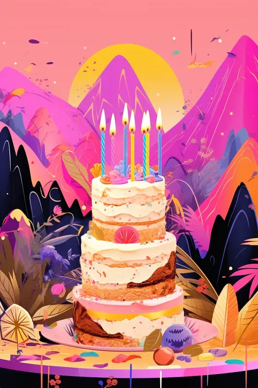 Happy Birthday Cakes Midjourney Prompt | PromptBase