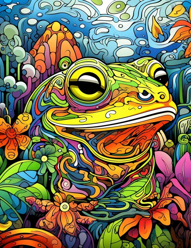Vibrant Color Coloring Pages Midjourney Prompt | PromptBase