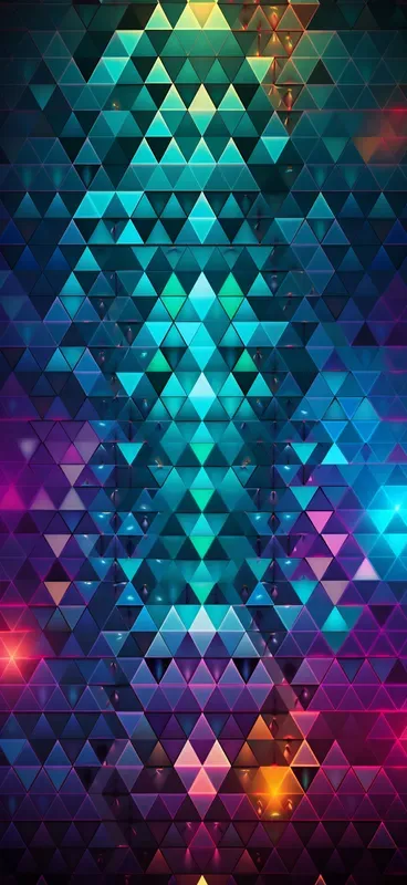 Topaz Triangle Colorful Patterns Midjourney Prompt | PromptBase